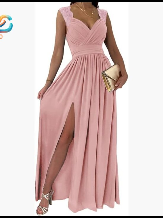 Dresses | Wrap Vneck Ruched Maxi Dress Formal Wedding Guest Bridesmaid ...
